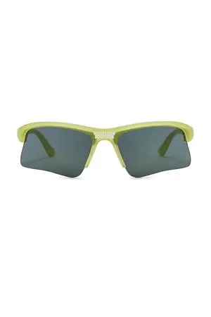 PLEASURES Boiler Room Active Sunglasses - Lime