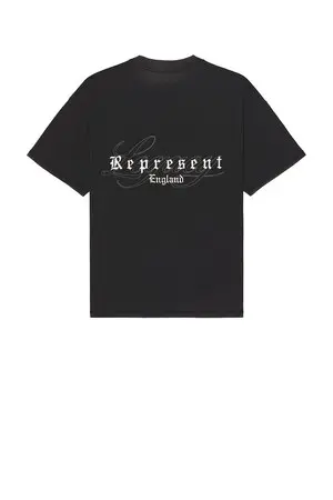 REPRESENT Legacy Overprint Tee In Black
