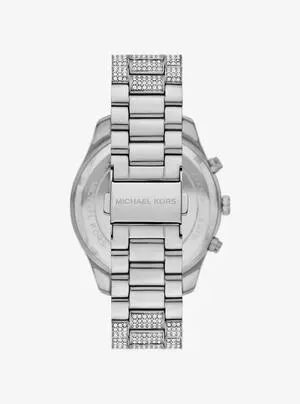 Michael Kors Oversized Lexington Pavé Two-tone Watch - Silver