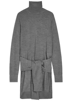TOTEME Wool And Silk-blend Top - Grey