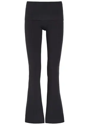 SKIMS Stretch-cotton Foldover Pants - Black