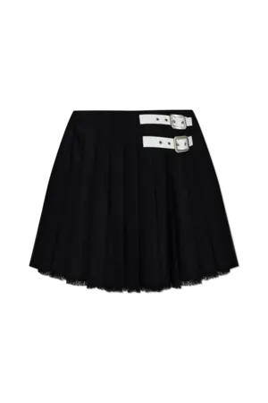 JIL SANDER Pleated Skirt With Buckled Straps