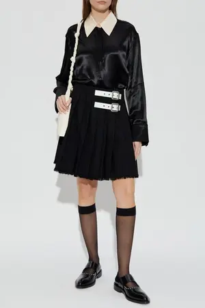 JIL SANDER Pleated Skirt With Buckled Straps