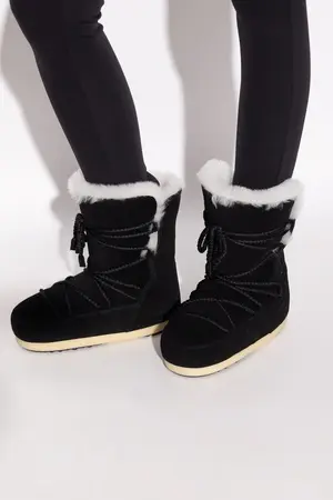 Moon Boot Suede And Shearling Snow Boots