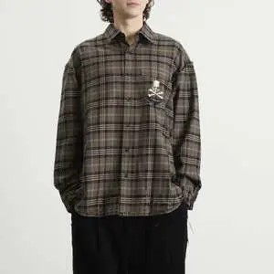 MASTERMIND WORLD Reversible Raw Edge Plaid Shirt