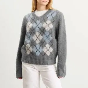 DUNST Baby Alpaca Argyle Jumper