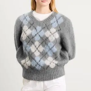 DUNST Baby Alpaca Argyle Jumper