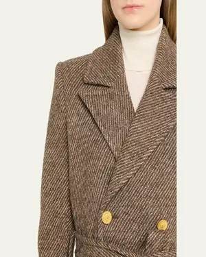 L'Agence Kolina Belted Long Coat - Bracken Brown