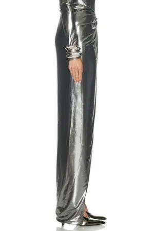 LAQUAN SMITH Metallic Draped Maxi Skirt