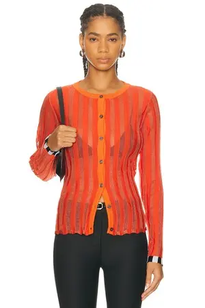 Christopher John Rogers Pleated Cardigan
