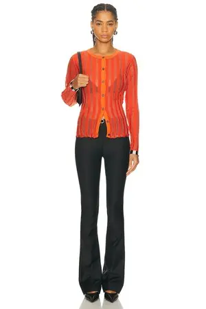 Christopher John Rogers Pleated Cardigan