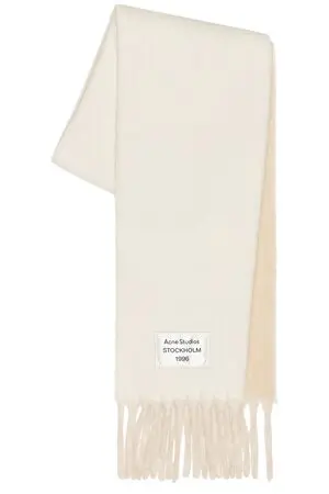 Acne Studios Acne Studios Volly Scarf In Beige White & Beige