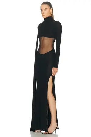 Blumarine Jersey High Slit Dress