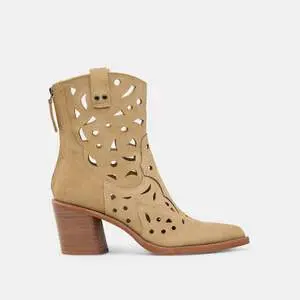 Taupe Suede Booties