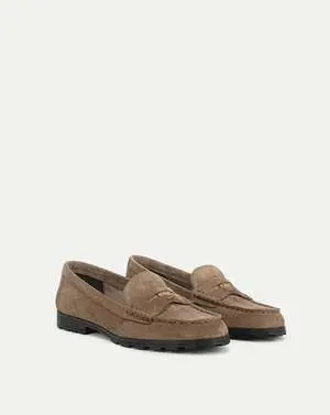 Veronica Beard Penny Lug-sole Loafer - Bark