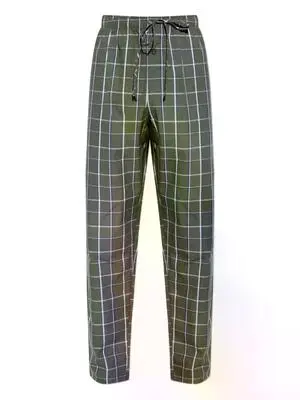 Hanro Checked Drawstring Pajama - Green