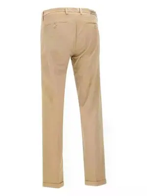 RE-HASH Logo Patch Cuffed Trousers - Neutrals