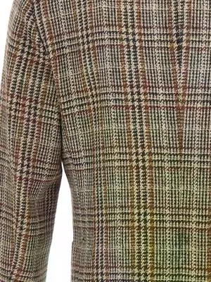 Tagliatore Single-breasted Houndstooth Blazer - Brown