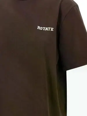 ROTATE BY BIRGER CHRISTENSEN Logo-embroidered Crew-neck T-shirt