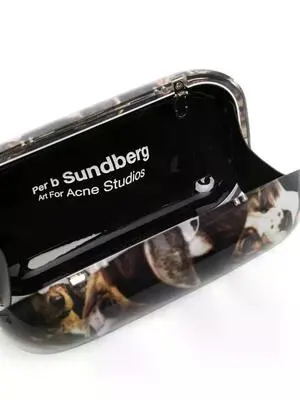 Acne Studios Animal-print Rectangle Clutch