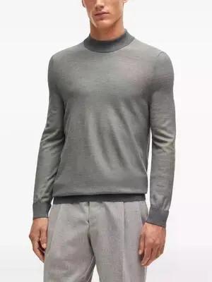BOSS Crew-neck Silk Sweatshirt - Grey