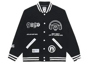 A BATHING APE X 9090 Graphic Varsity Jacket