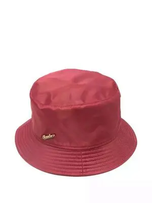 Borsalino Logo Appliqué Bucket Hat - Red