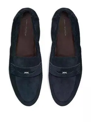Tory Burch Penny-strap Suede Loafers