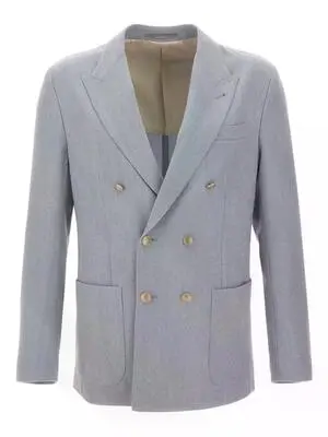 Eleventy Peak Lapels Double-breasted Blazer