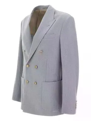 Eleventy Peak Lapels Double-breasted Blazer