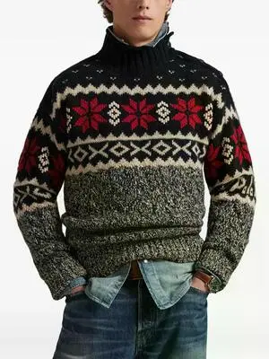 Polo Ralph Lauren Buttoned Patterned Pullover