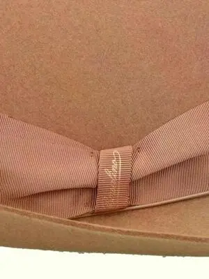 Borsalino Monica Ribbon-detail Hat - Neutrals