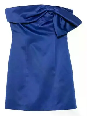 Remain Birger Christensen Bow-detail Strapless Mini Dress - Blue