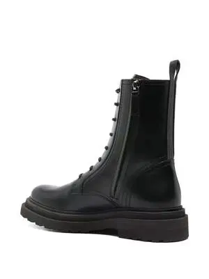 Brunello Cucinelli Leather Biker Boots