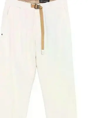 WHITE SAND Belted Corduroy Trousers