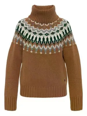 Bogner Ingrid Patterned Turtleneck Sweater - Brown