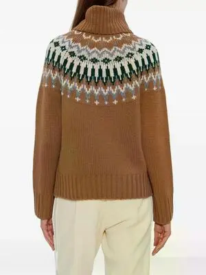 Bogner Ingrid Patterned Turtleneck Sweater - Brown
