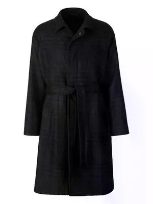 Tagliatore Check-pattern Belted Coat