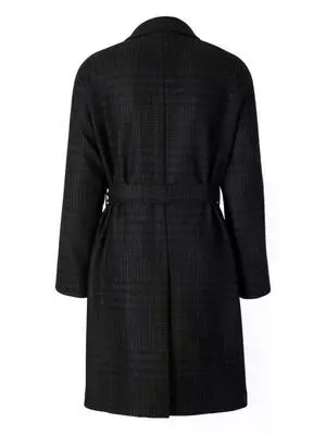 Tagliatore Check-pattern Belted Coat
