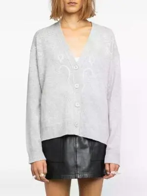 Zadig&Voltaire Mirkaz Cashmere Cardigan With Western Rhinestones