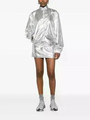 MEDEEA Metallic-effect Zip-up Jacket