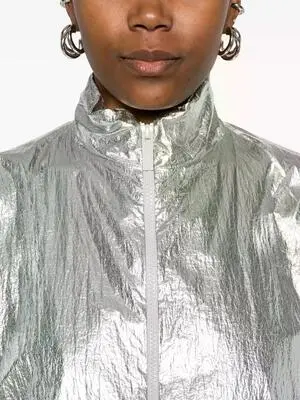 MEDEEA Metallic-effect Zip-up Jacket