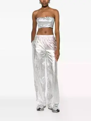 MEDEEA Metallic-effect Trousers