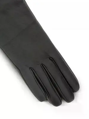 GIANNI CHIARINI Logo-embossed Leather Gloves