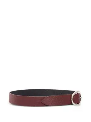 ORTIGNI Textured Oval-buckle Belt - Brown