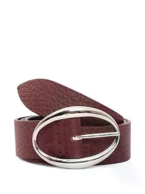 ORTIGNI Textured Oval-buckle Belt - Brown