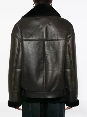 HALFBOY Shearling-collar Leather Jacket