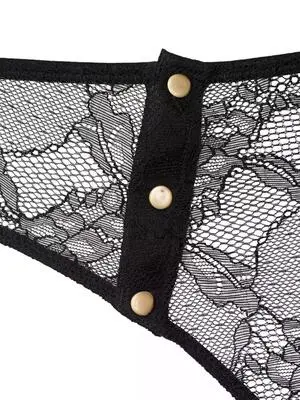 MAISON CLOSE Lace Button High-waist Thong