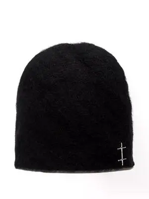 HELIOT EMIL H-detail Merino-wool Beanie - Black