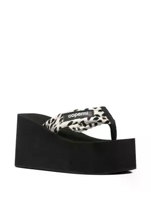 Coperni 95mm Rubberized Logo Sandals - Neutrals